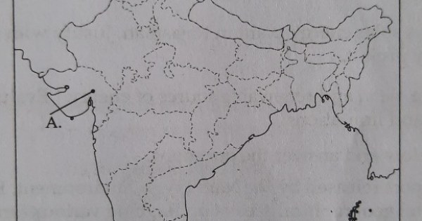 On the political map of India, locate and label the following with a ...